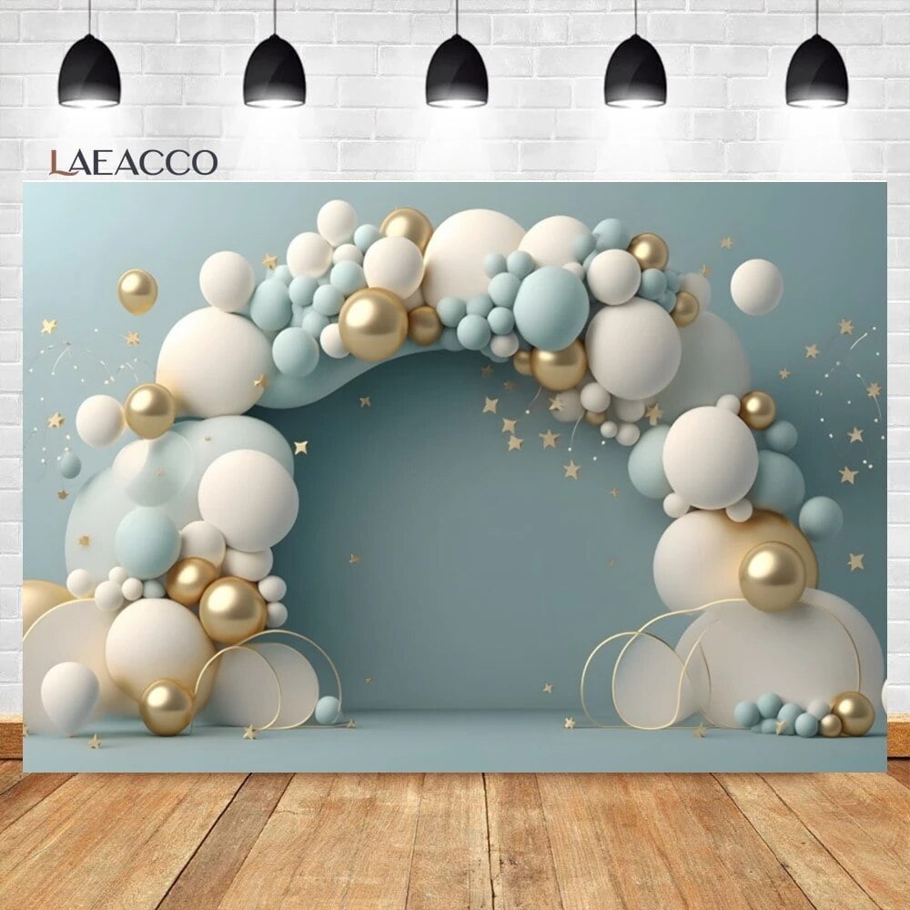 Colored Balloon Backdrop Arch Garland Rainbow Cartoon Fairytale Baby ...