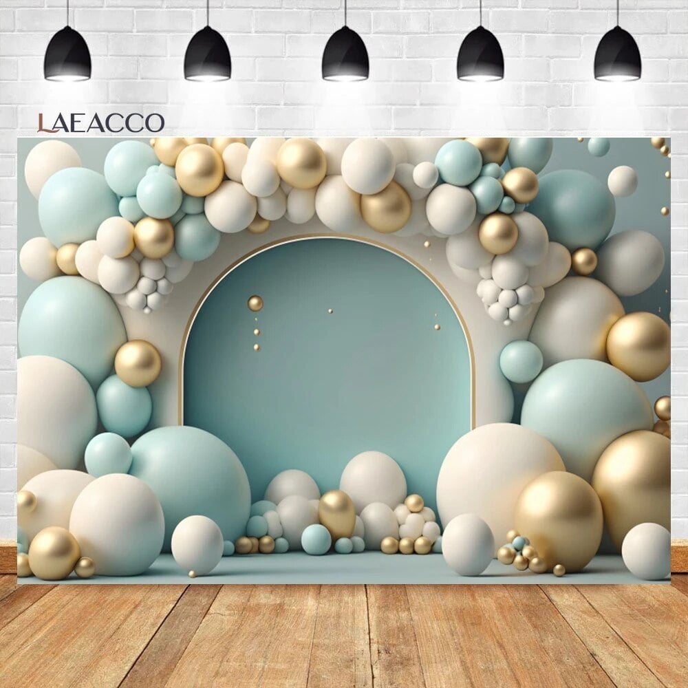 Colored Balloon Backdrop Arch Garland Rainbow Cartoon Fairytale Baby ...