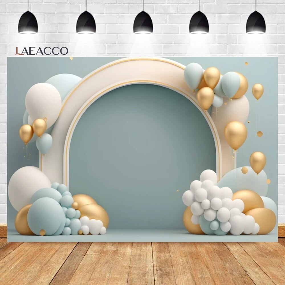 Colored Balloon Backdrop Arch Garland Rainbow Cartoon Fairytale Baby ...