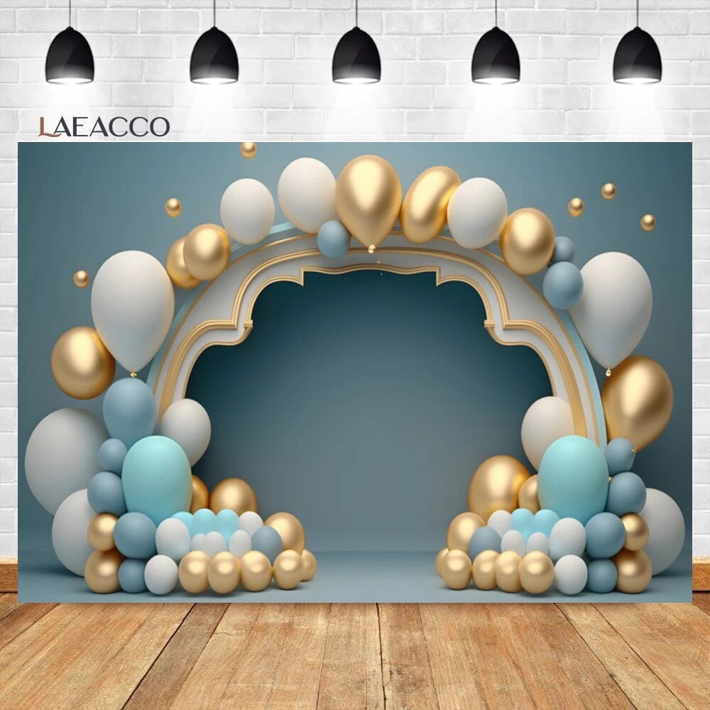 Colored Balloon Backdrop Arch Garland Rainbow Cartoon Fairytale Baby ...