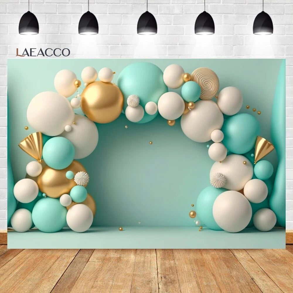 Colored Balloon Backdrop Arch Garland Rainbow Cartoon Fairytale Baby ...