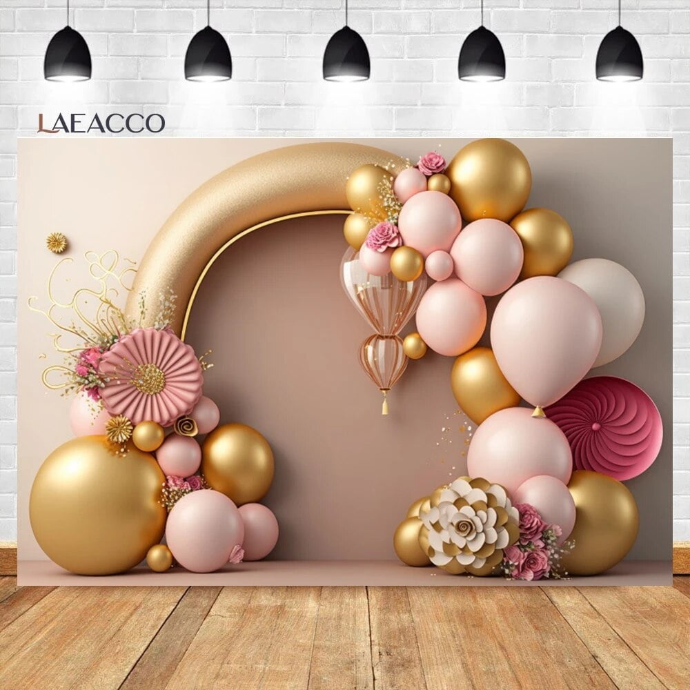 Colored Balloon Backdrop Arch Garland Rainbow Cartoon Fairytale Baby ...