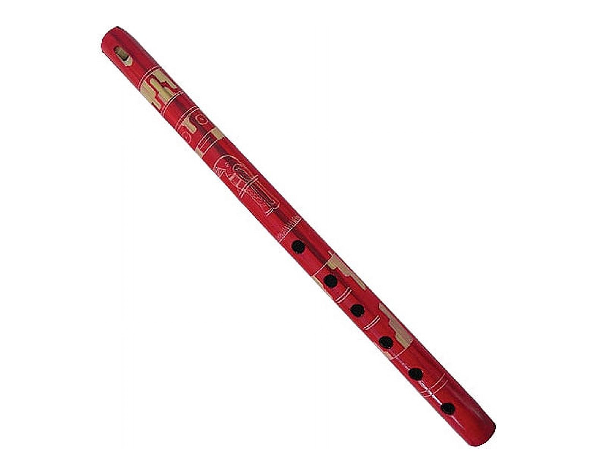 Colored Bamboo Wooden Native Tribal Nature Pattern Flute Woodwind ...