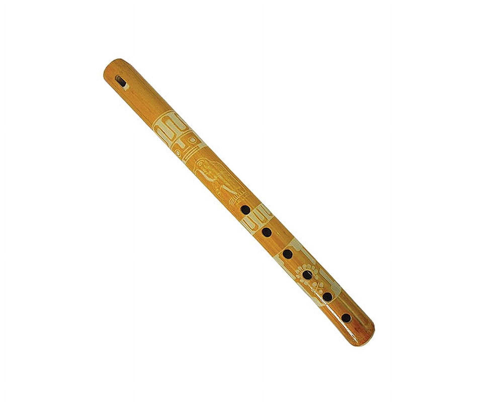 Colored Bamboo Wooden Native Tribal Nature Pattern Flute Woodwind ...