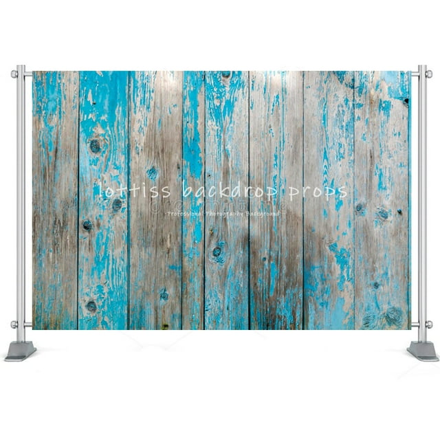 Colored Blue Wood Board Themed Background Cloth For Photography Baby ...