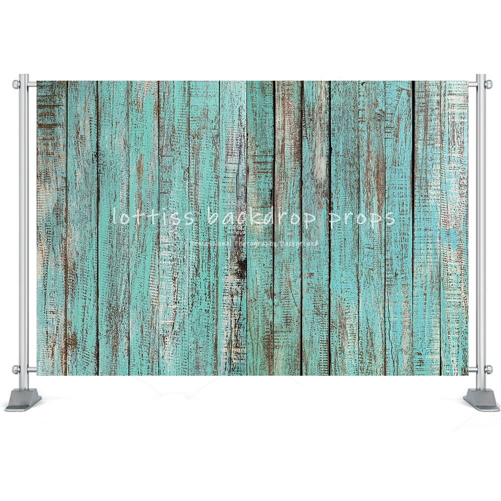 Colored Blue Wood Board Themed Background Cloth For Photography Baby ...