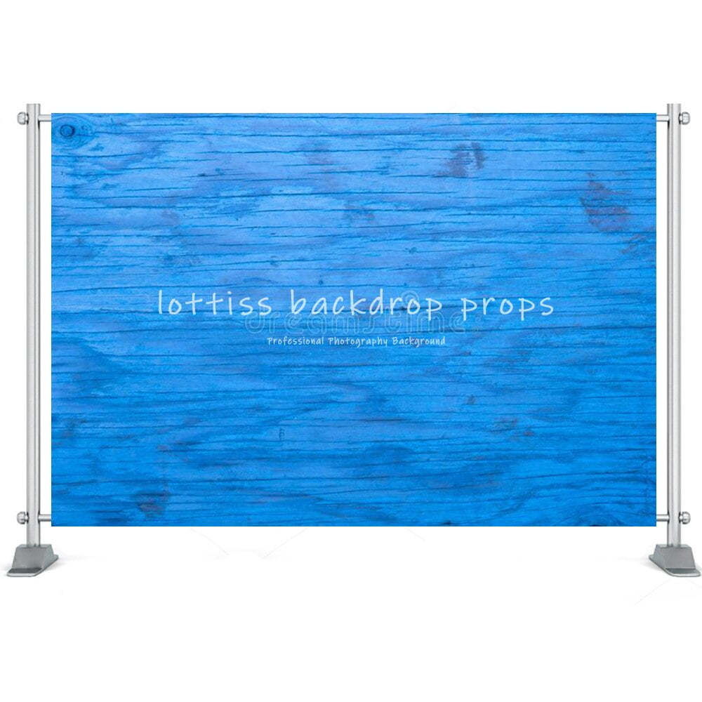 Colored Blue Wood Board Themed Background Cloth For Photography Baby ...