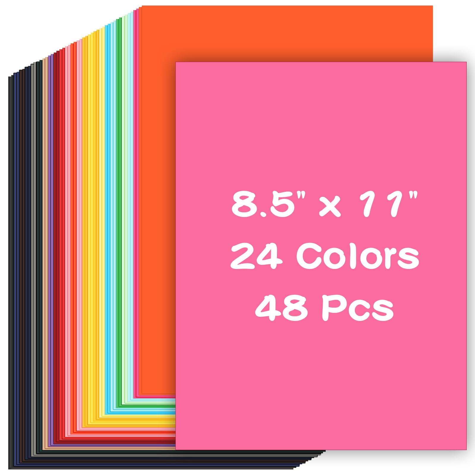 Colored Cardstock 48 Sheets, Assorted MDA05 Colors A4 Size Cardstock ...