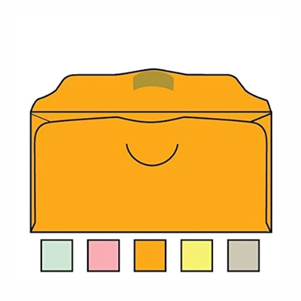 Colored Church Offering / Pew Envelopes Blank with Scalloped Flap. Spot ...