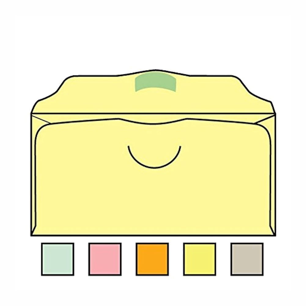 Colored Church Offering / Pew Envelopes Blank with Scalloped Flap. Spot ...