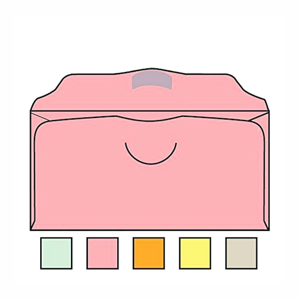 Colored Church Offering / Pew Envelopes Blank with Scalloped Flap. Spot ...