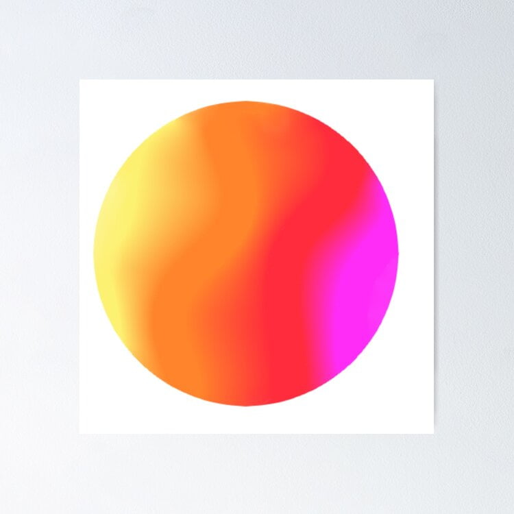 Colored Circle Gradient Pattern Poster- Unframed Poster | Wall Art ...