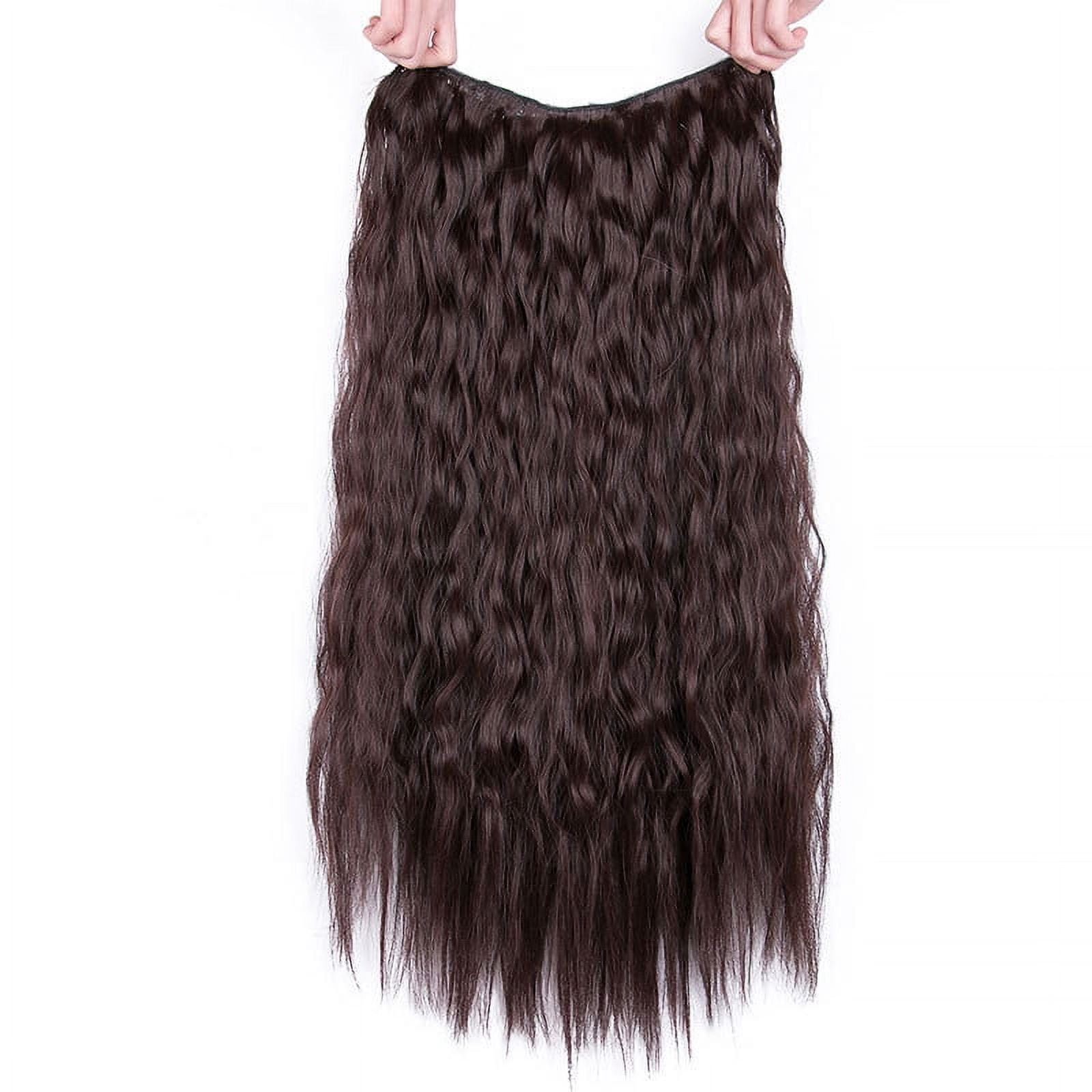 Colored Clip in Hair Extensions, Large Corn Perm Wig Wig Women's Piece ...