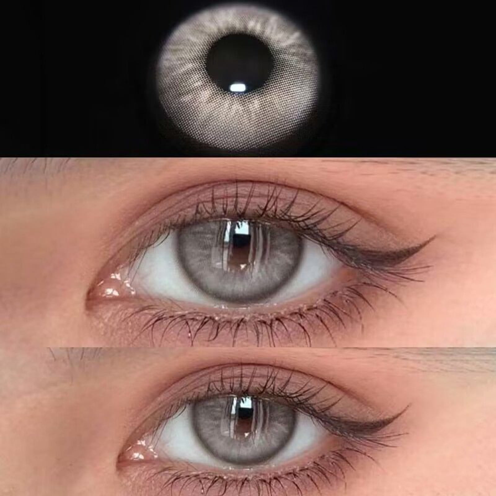 Colored Contact Lenses Holder Box Portable Color Contacts Lens Case with Tweezers Remover Tool ...