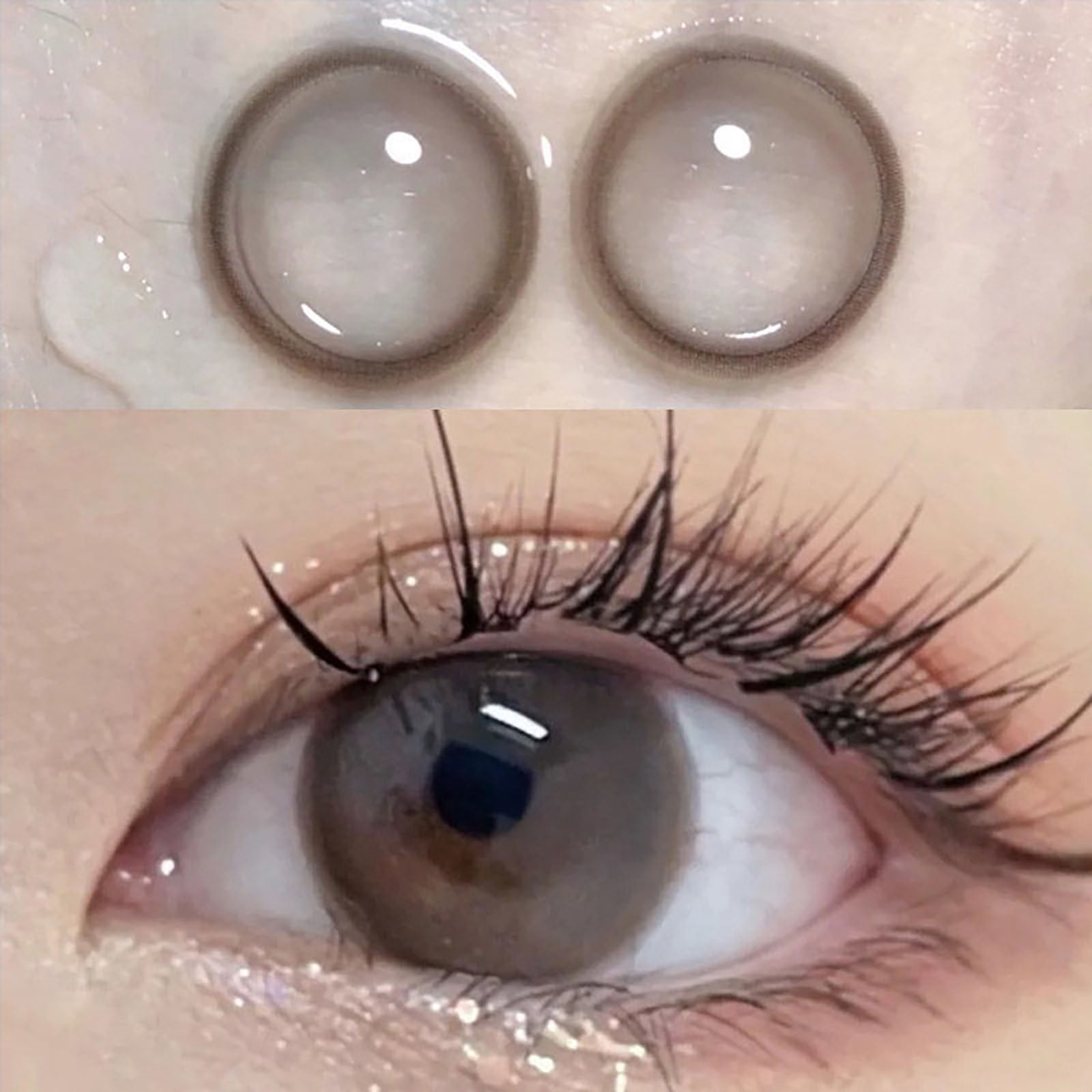 Colored Contact Lenses Holder Box Portable Color Contacts Lens Case with Tweezers Remover Tool ...