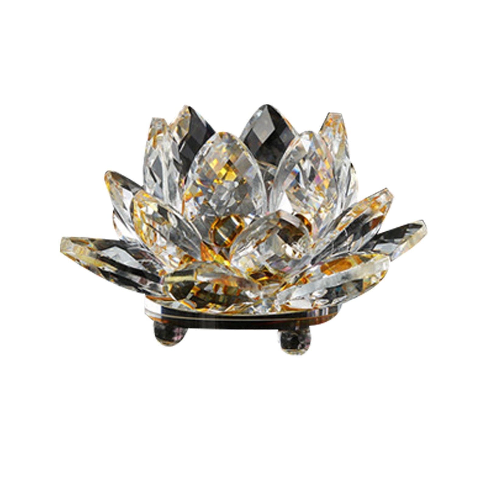 Colored Crystal Glass Candle, Buddhist Candle Tea Lamp for Home Decor ...