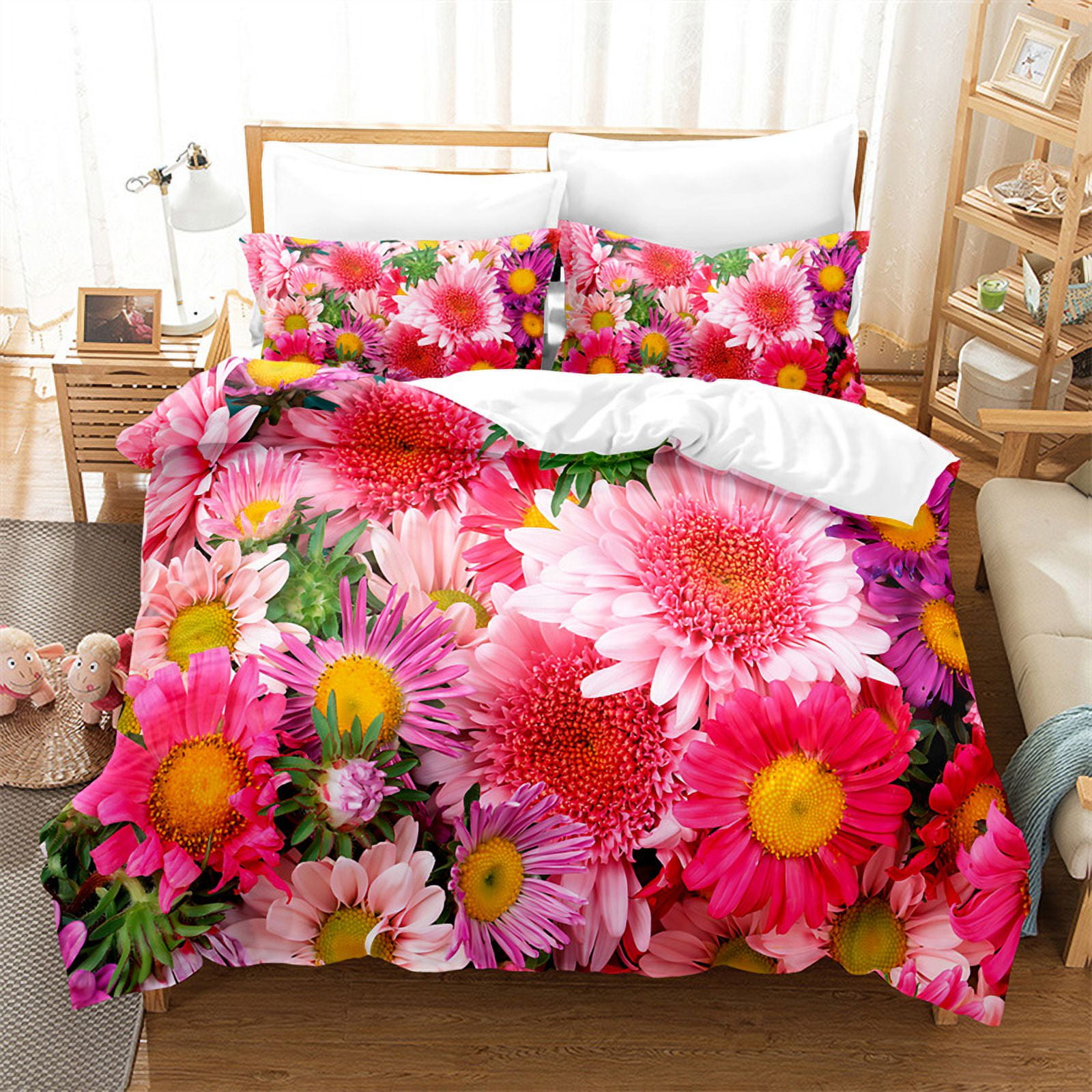 Colored Daisy Bedding Set Duvet Cover High-grade Comforter Bedding Sets ...