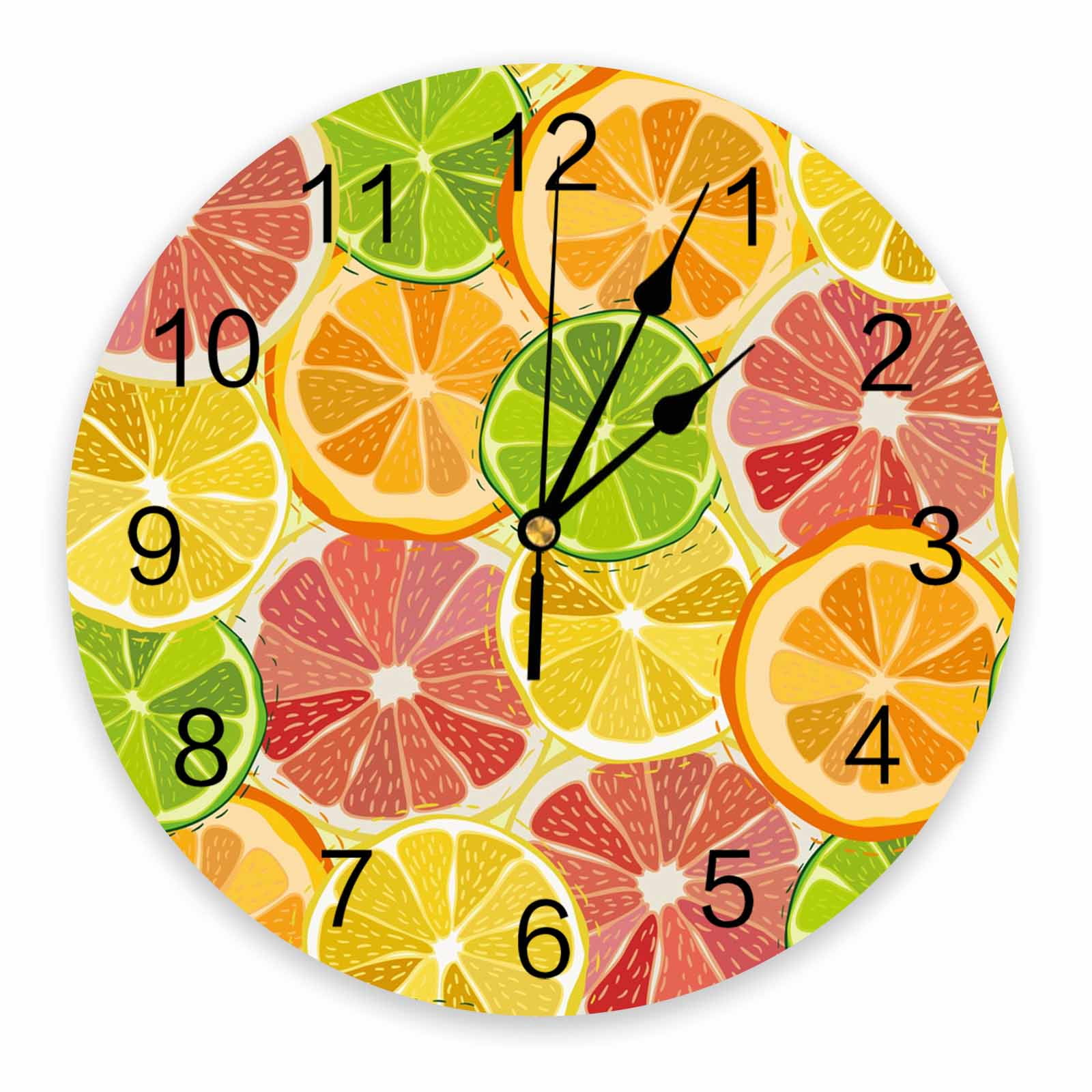 Colored Daisy Flower Decorative Round Wall Clock Arabic Numerals Design ...