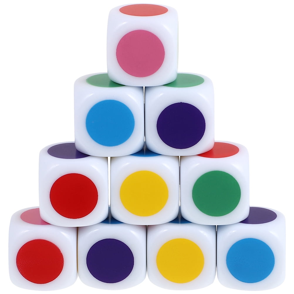 Colored Dot Dice Colors Cognitive Dices Children's Toys Kids Playset ...