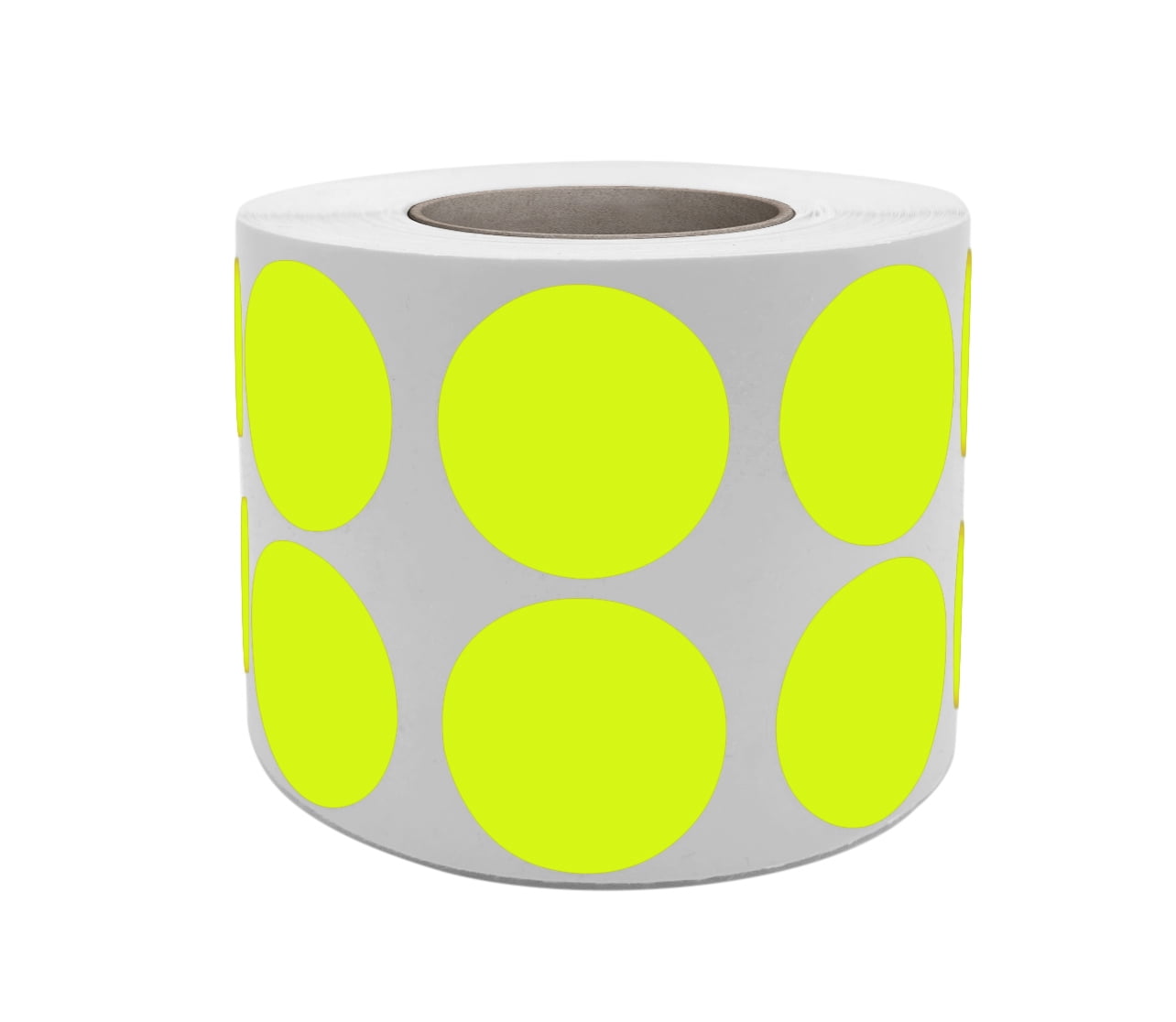 Colored Dot Sticker 3/4" inch - Round Labels Roll in Neon Yellow 19mm ...
