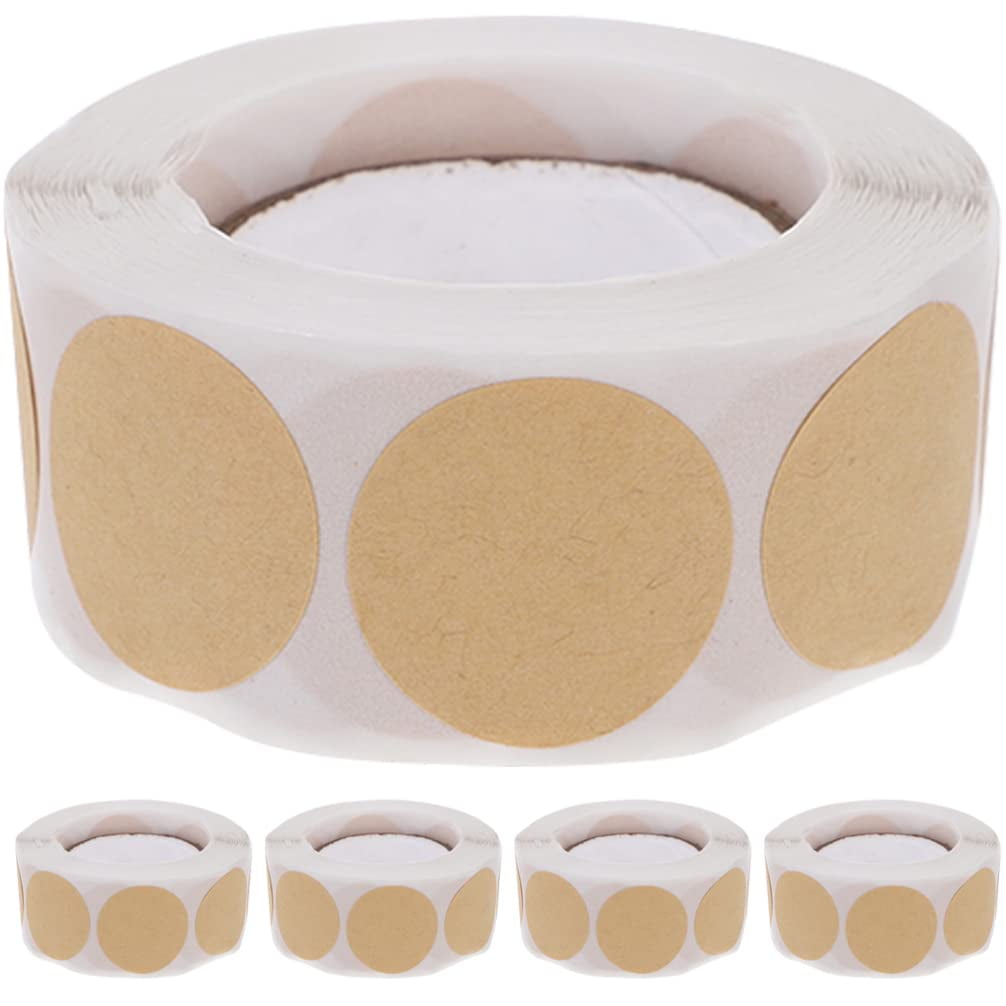 Colored Dot Stickers Natural Circle Kraft Paper Stickers Brown Target ...