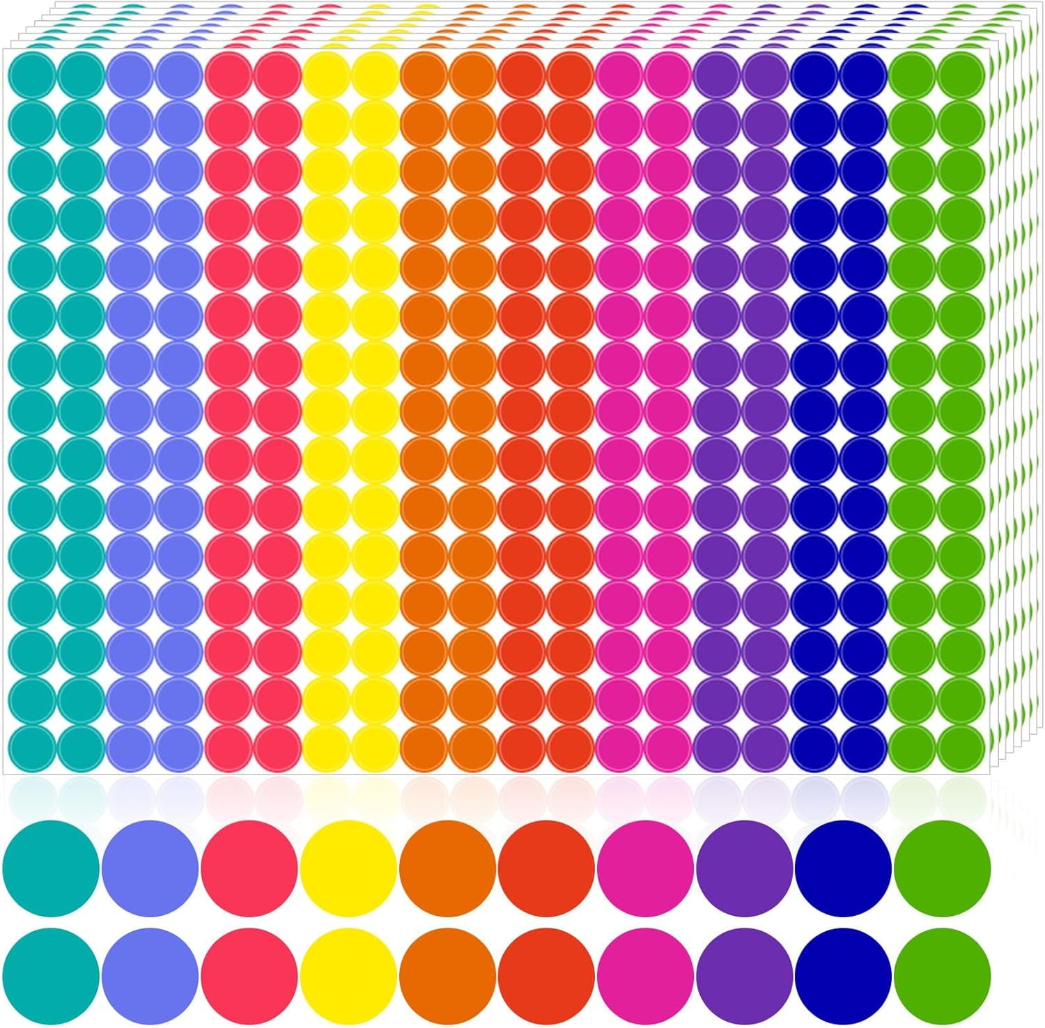 Colored Dot Stickers Round Color Coding Labels Circle Dots Labels Price ...