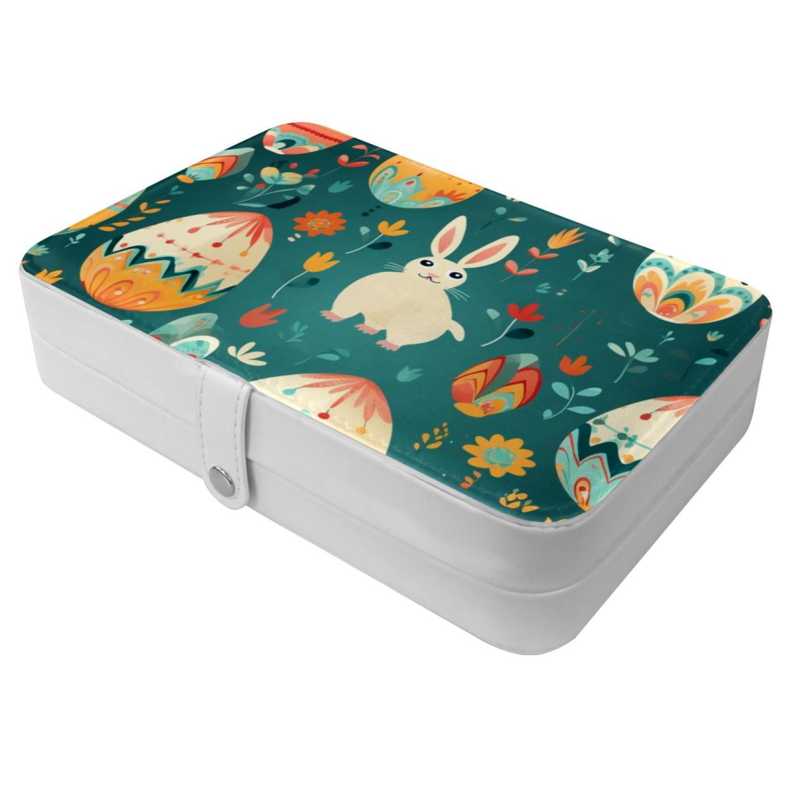 Colored Easter Egg Rabbit Travel Jewelry Box - Compact and Portable ...
