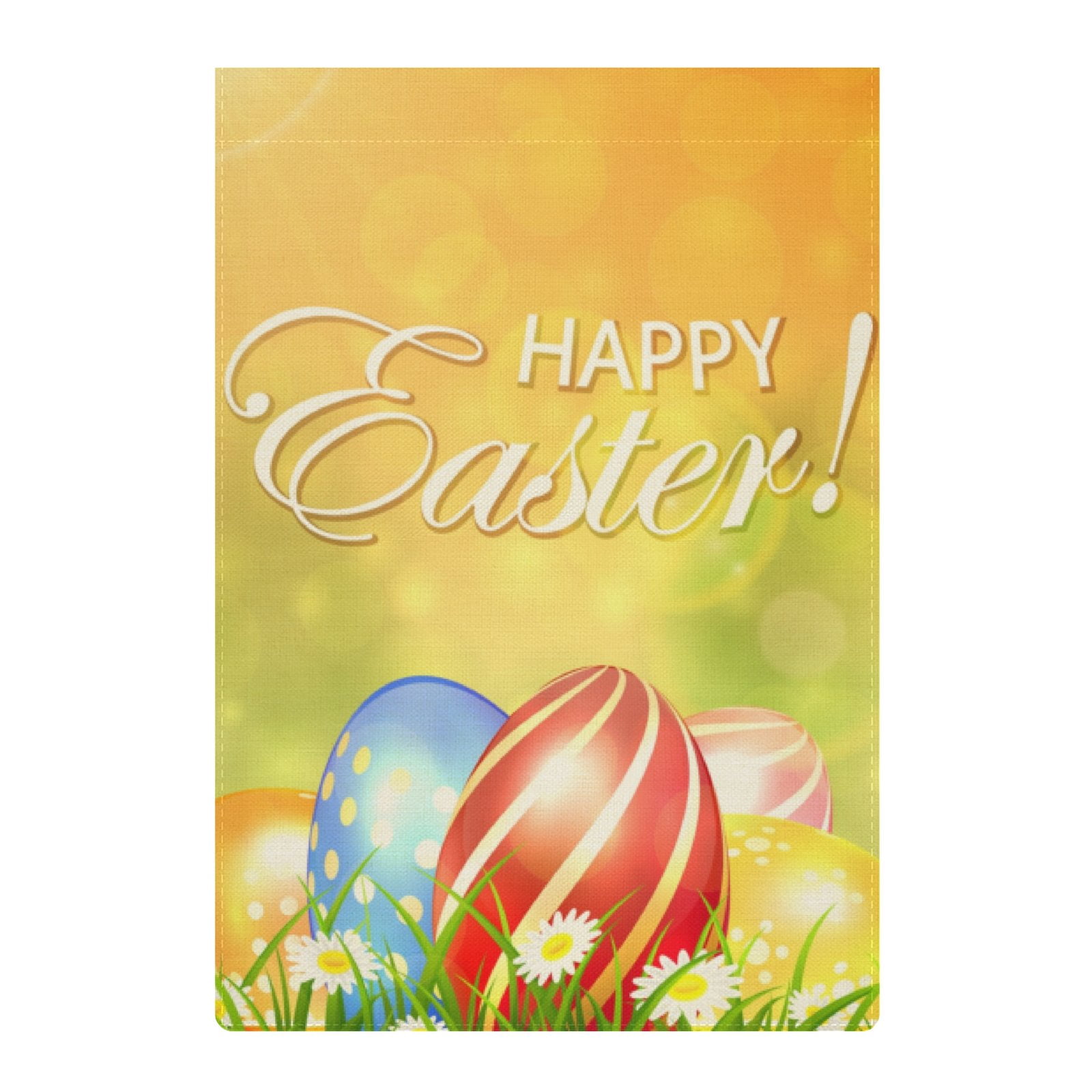 Colored Eggs In Grass And Flowers, Holiday Lettering Happy Easter ...