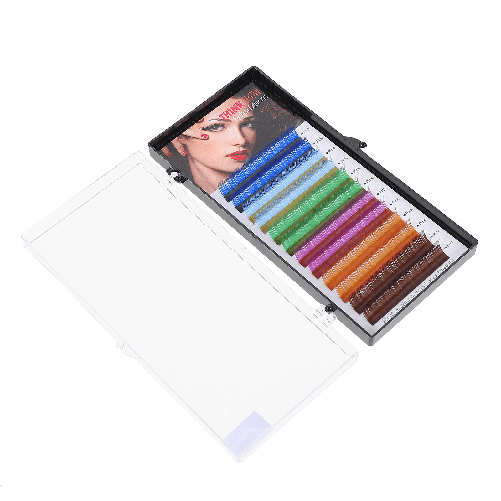 Colored Eyelash Extension Fake Eyelashes Women False Lashes Lash Fan ...