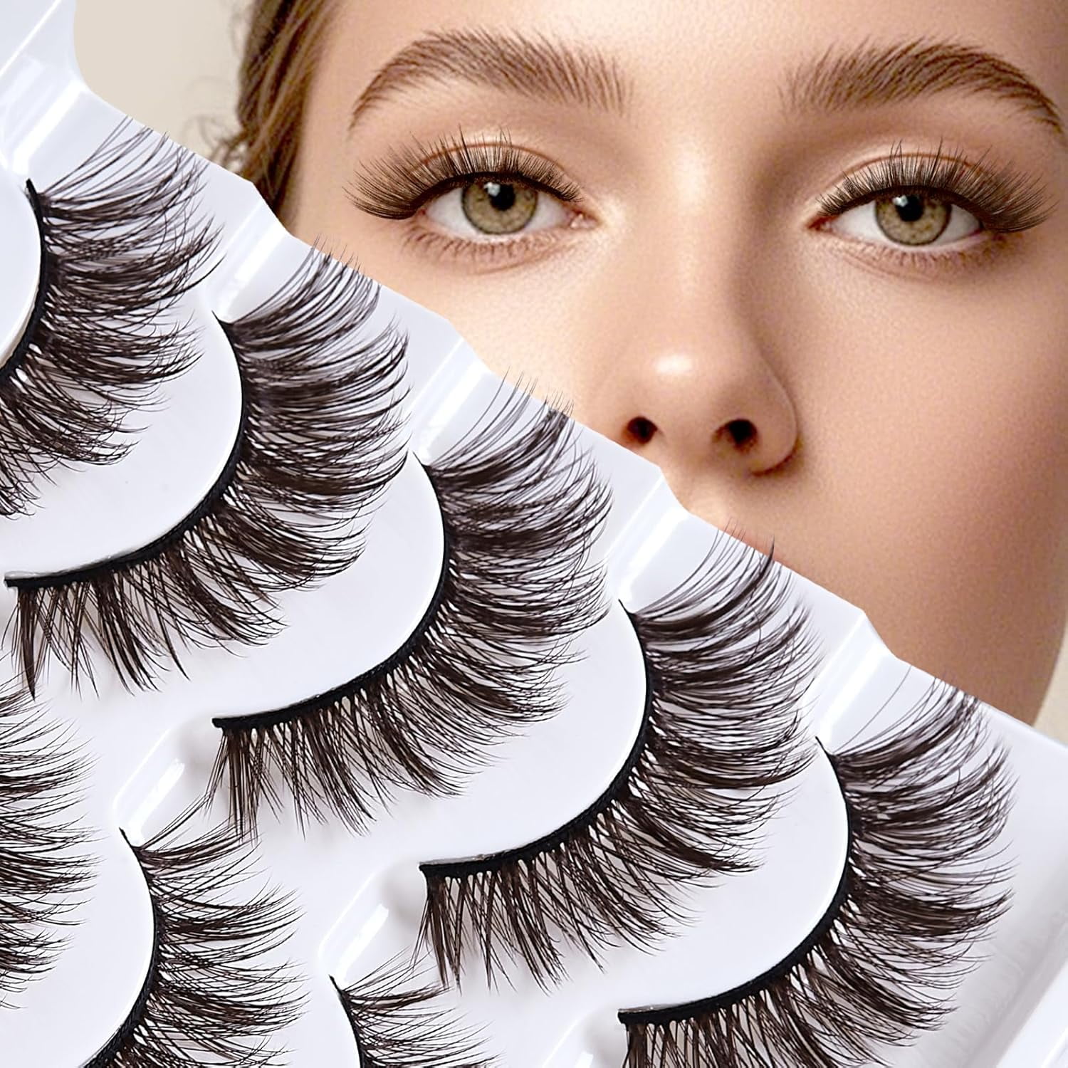 Colored Eyelashes, Mink Fake Lashes with Color on End, Fluffy Colorful ...