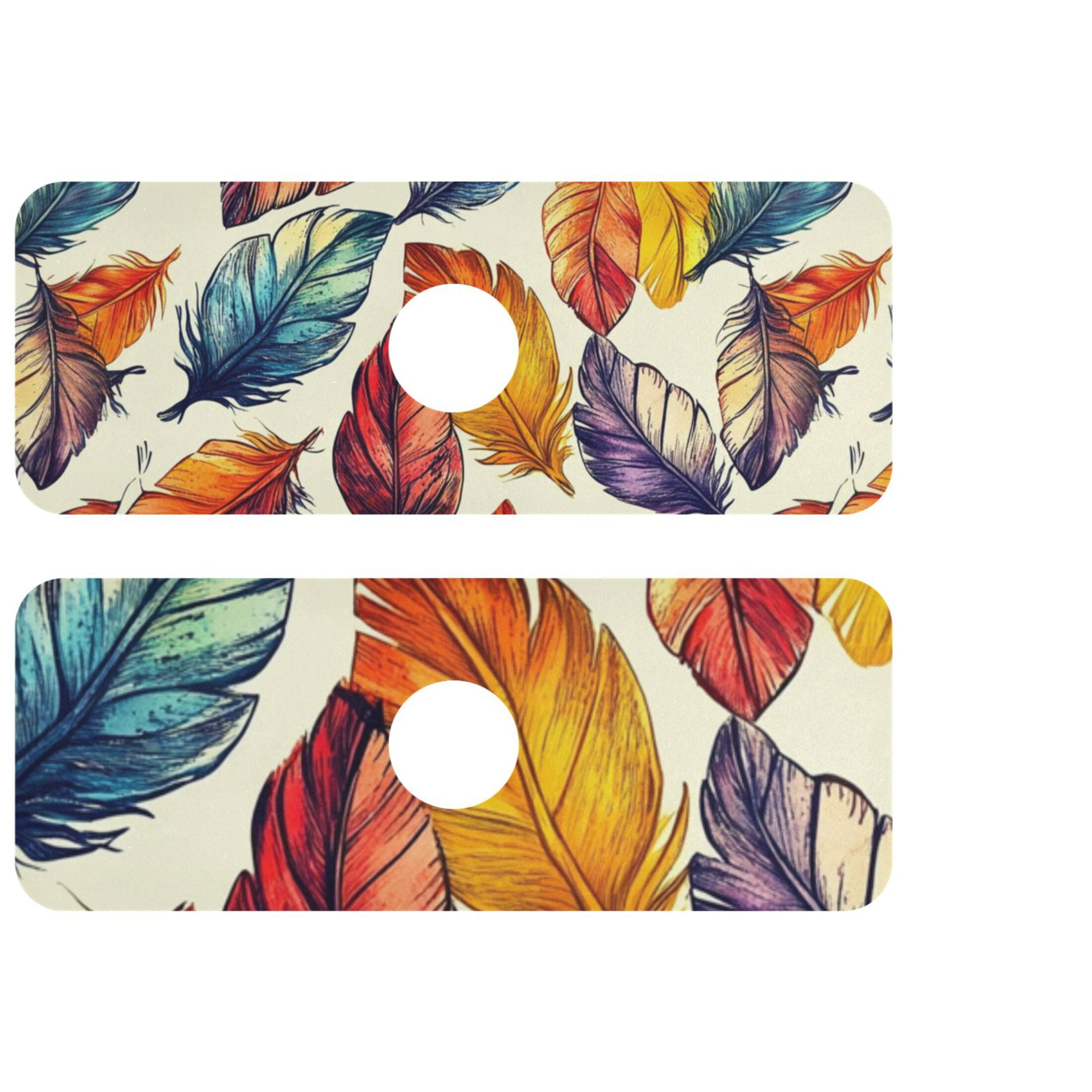 Colored Feathers Kitchen Sink Splash Guard, Silicone Sink Faucet Mat ...