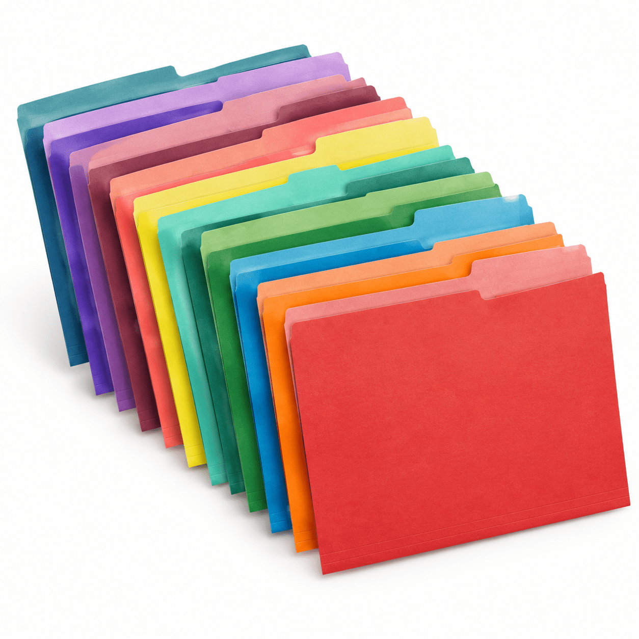 Colored File Folder 50 Pack 1/3-cut Tabs Letter Size - Walmart.com