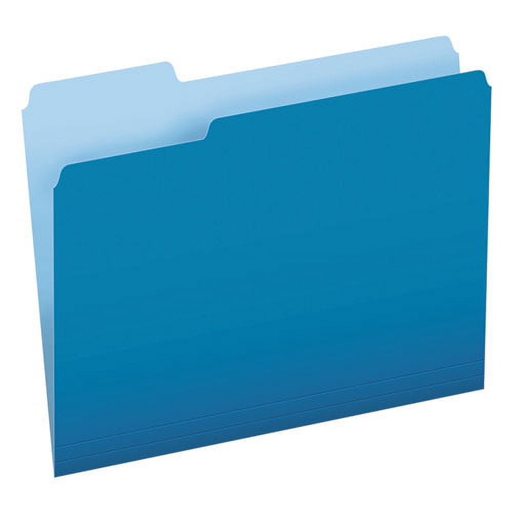 "Colored File Folders, 1/3-Cut Tabs: Assorted, Letter Size, Blue/Light ...