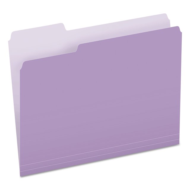 Colored File Folders, 1/3-Cut Tabs: Assorted, Letter Size, Lavender ...