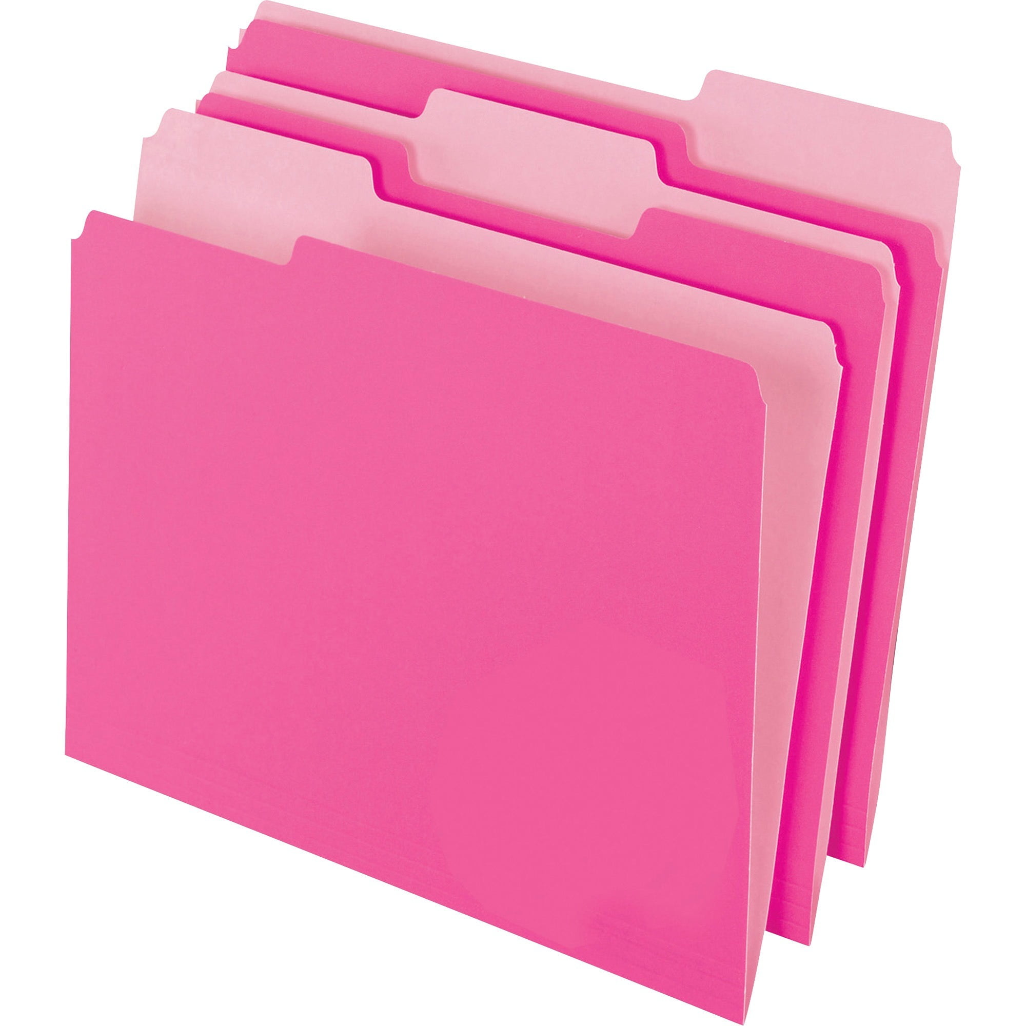 "Colored File Folders, 1/3-Cut Tabs, Letter Size, Pink/light Pink, 100 ...