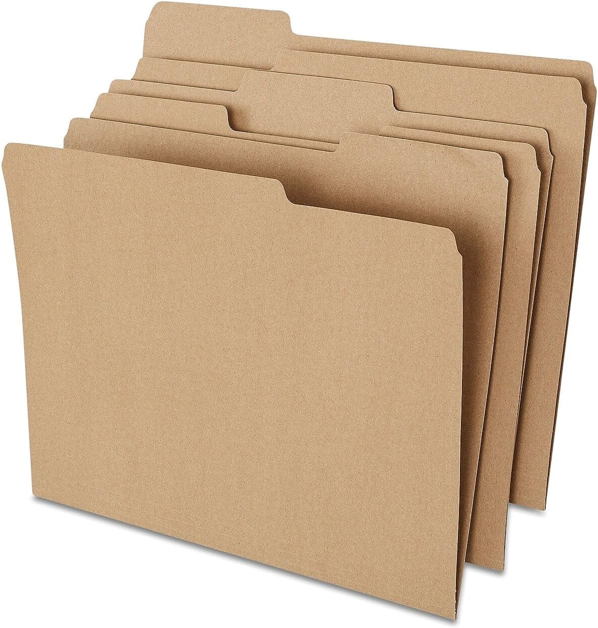 Colored File Folders, Letter Size, 3‑Tab Top‑Tab Design, Kraft, Durable ...