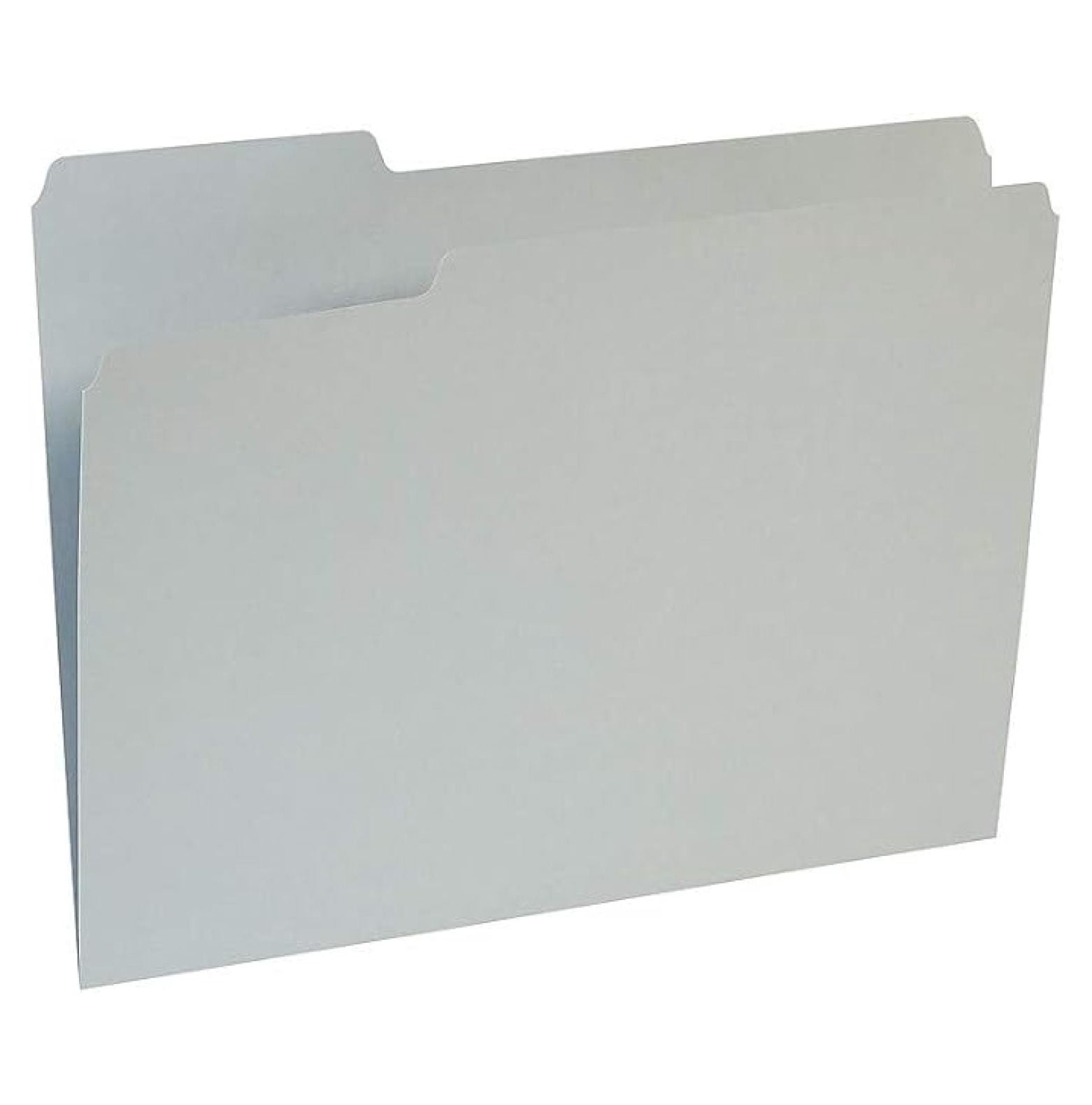 Colored File Folders w/Reinforced Tabs Letter 3 Tab Gray 100/Box ...