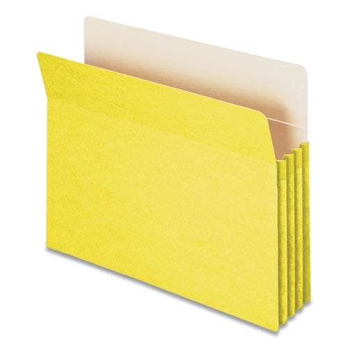 Colored File Pockets, 3.5" Expansion, Letter Size, Yellow | Bundle of ...