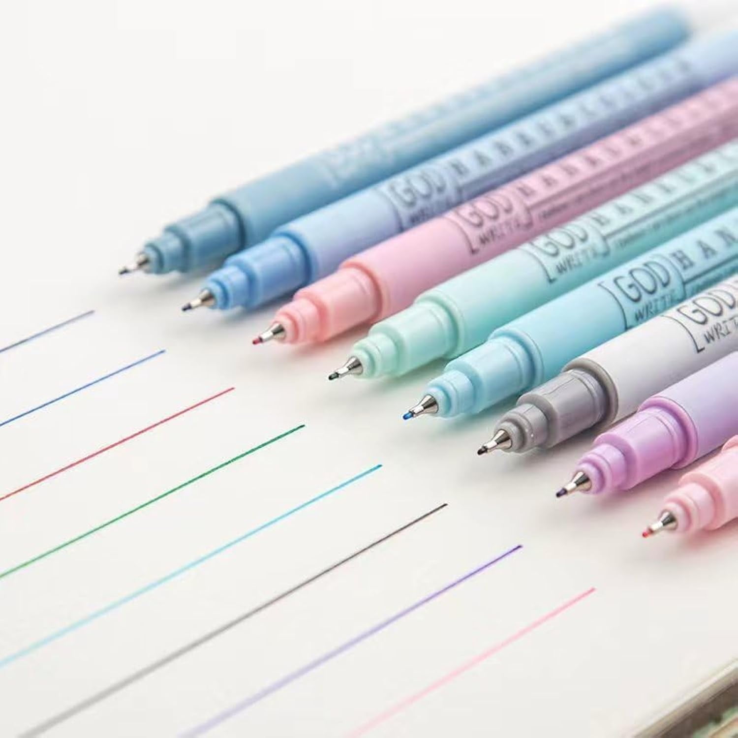 Colored Fineliner Pens, 0.38mm Fine Tip Pens, 8 Colors Fine Point Pen ...