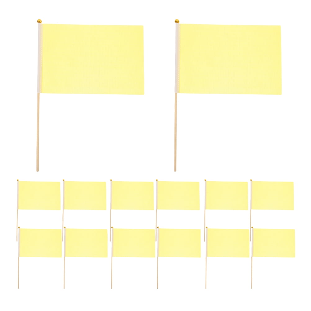 Colored Flags Hand Waving Small Handheld Creative Blank Yellow Bunting ...