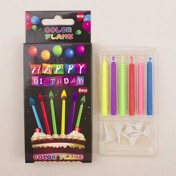 Colored Flame Candles Birthday Candles Party Cake Candles Cool And Good ...