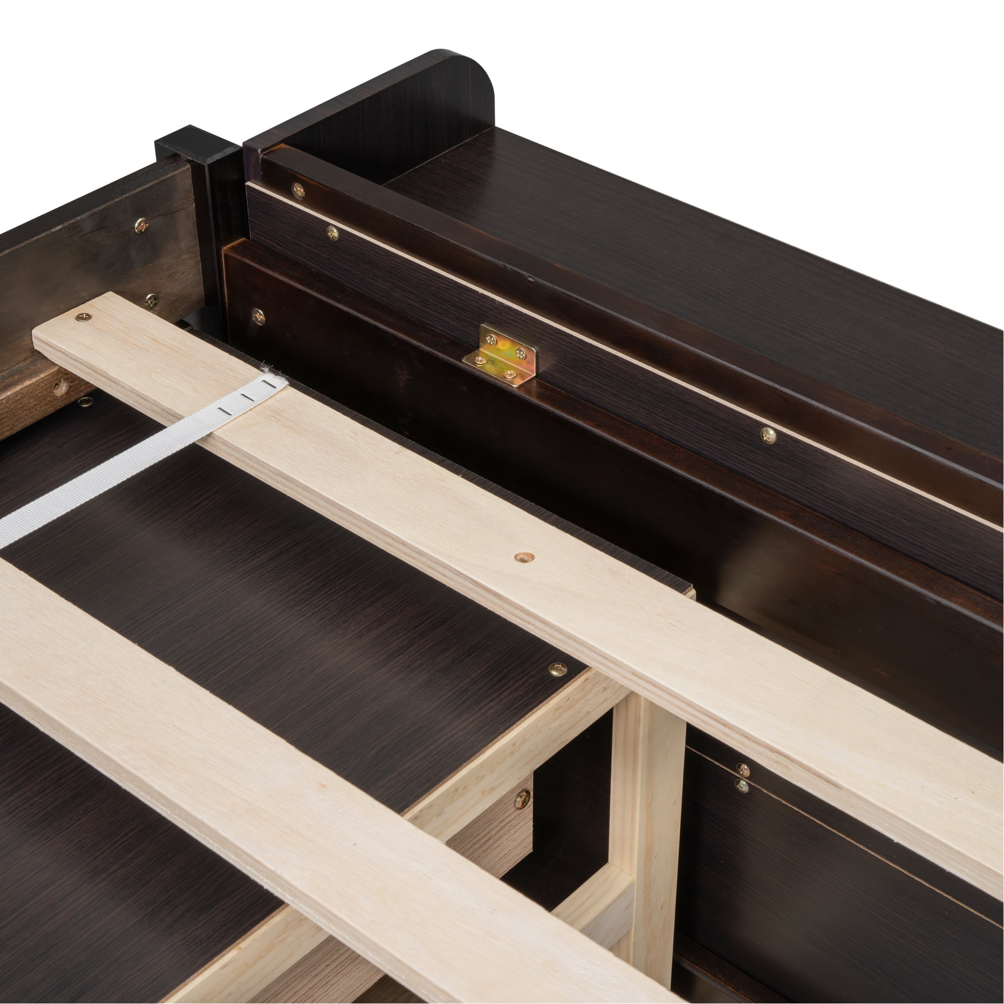 Colored Full Bed With Storage Headboard & Robust Frame Bedside Build ...