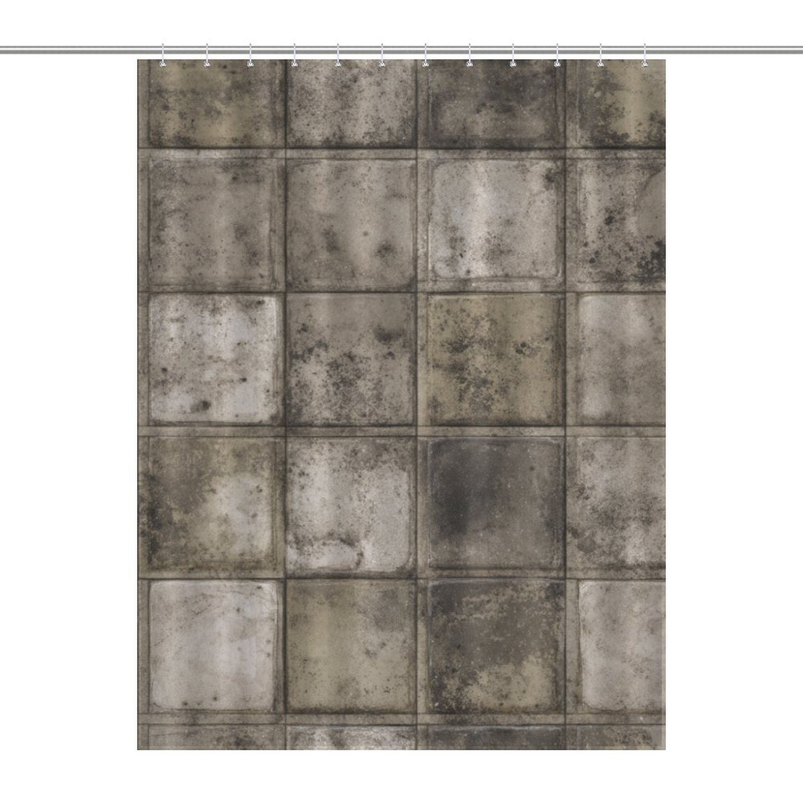 Colored Grid Geometry Cloth Fabric Bathroom Decor Set with Hooks ...