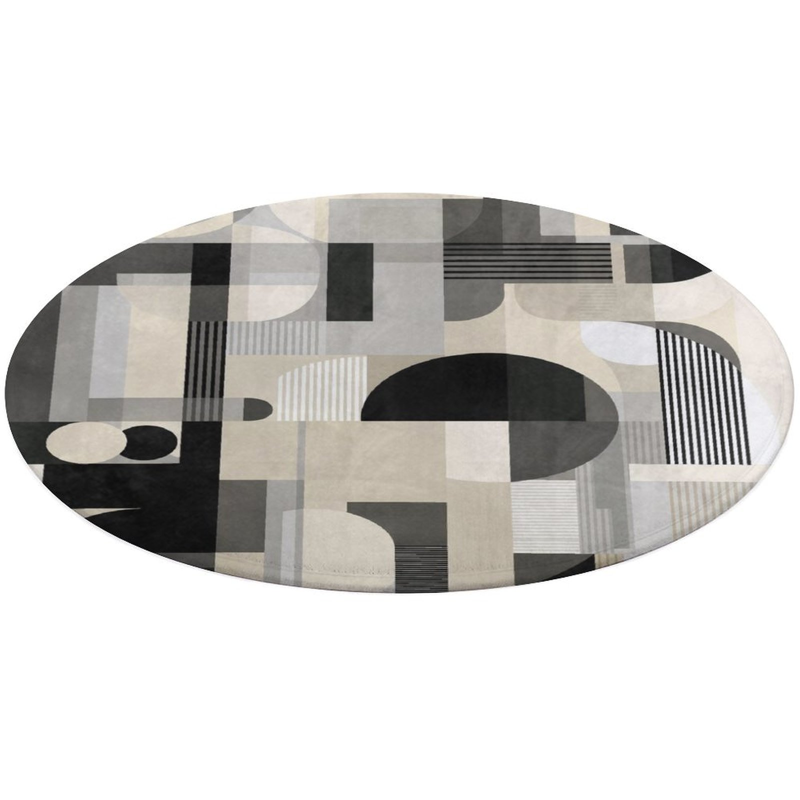 Colored Grid Geometry Round Carpet Living Room Carpet Modern And ...
