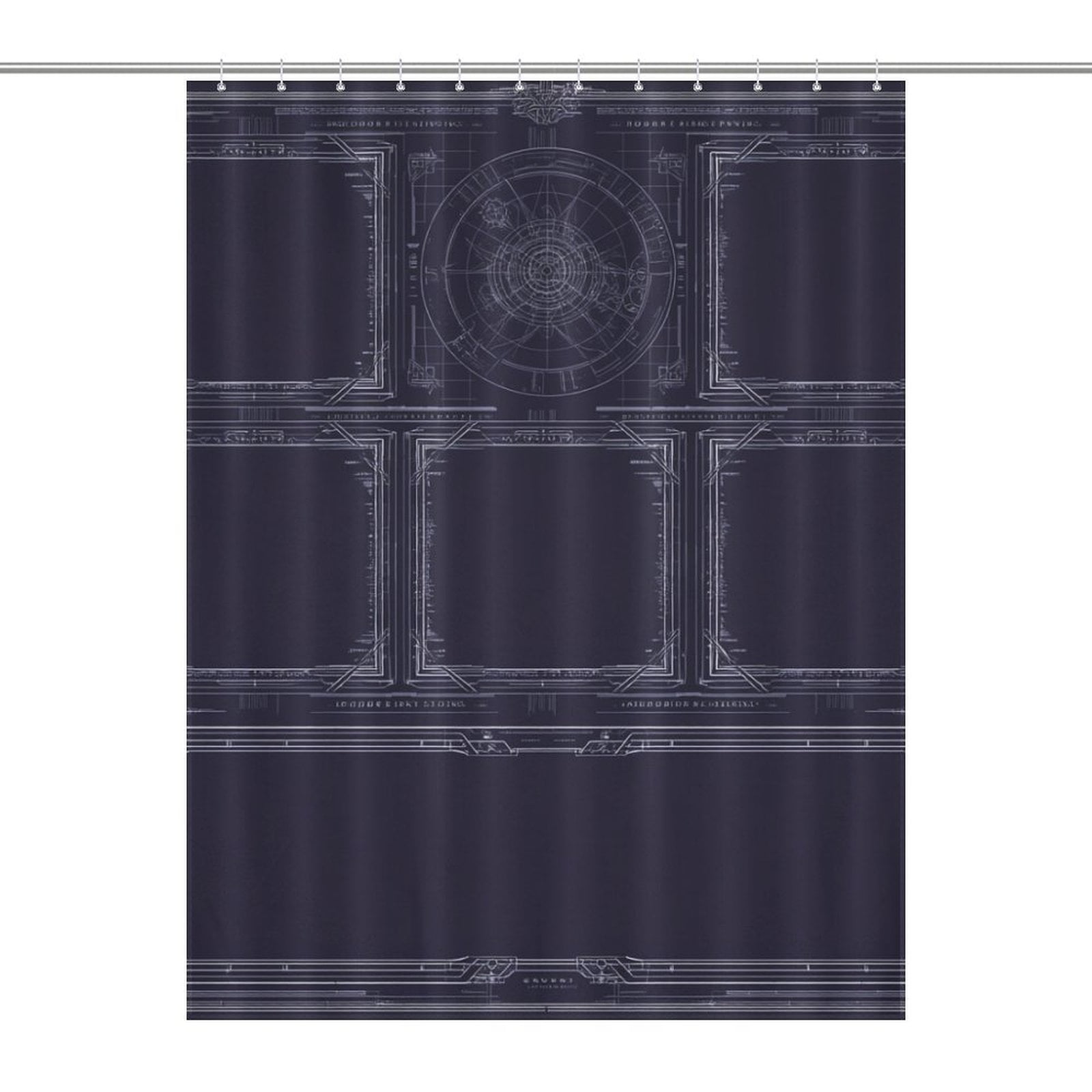 Colored Grid Geometry Shower Curtain , Enchanted Forest Scenic Bathroom ...