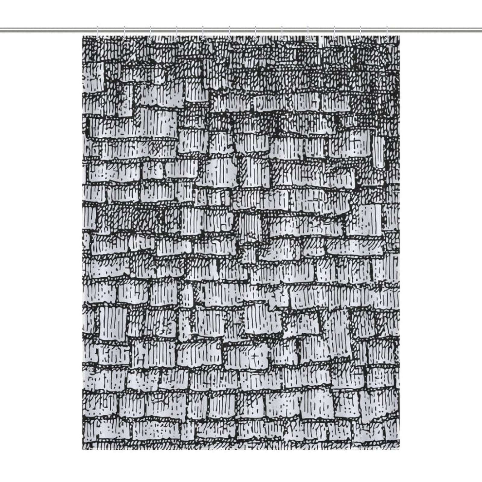 Colored Grid Geometry Shower Curtains - Bath Shower Curtain Set with 12 ...