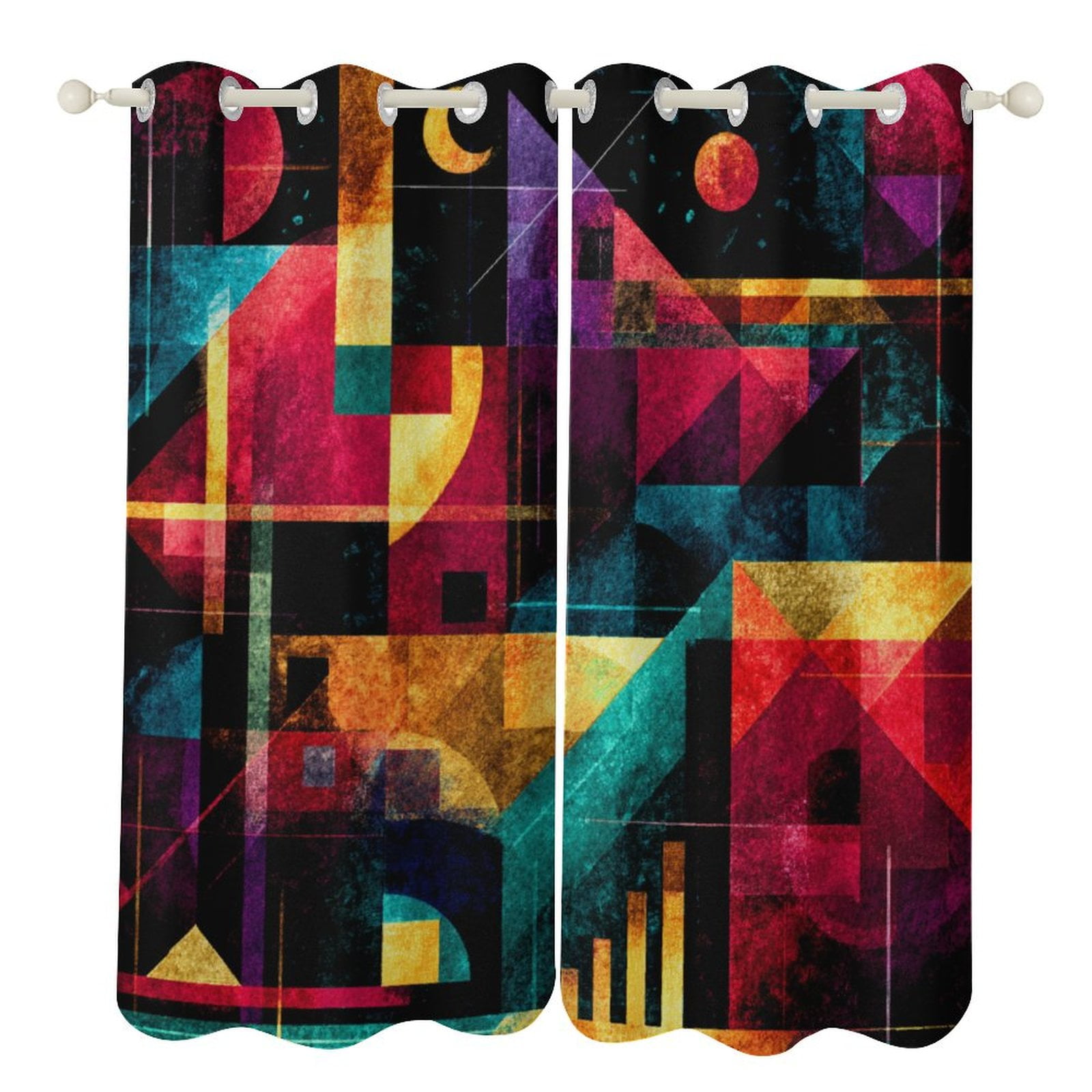 Colored Grid Geometry Suitable for Living Rooms with Perforated ...