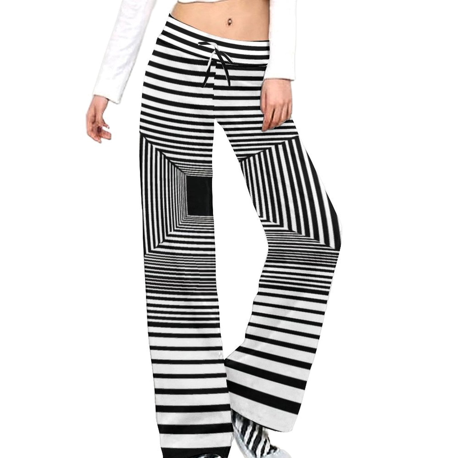 Colored Grid Geometry Summer Outfits Flowy Palazzo Pants for Women 2025 ...