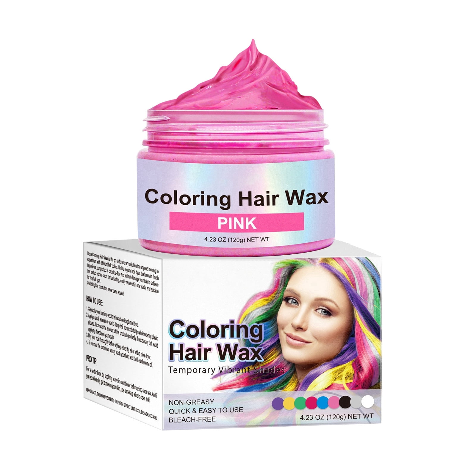 Colored Hair Mud Disposable Hair Cream 9 Colors Hair Wax Temporary Hair ...