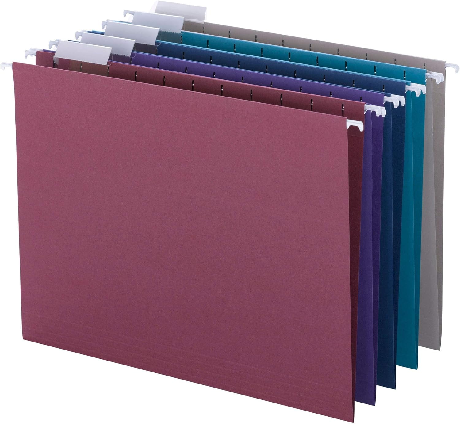 Colored Hanging File Folder with Tab, 1/5-Cut Adjustable Tab, Letter ...